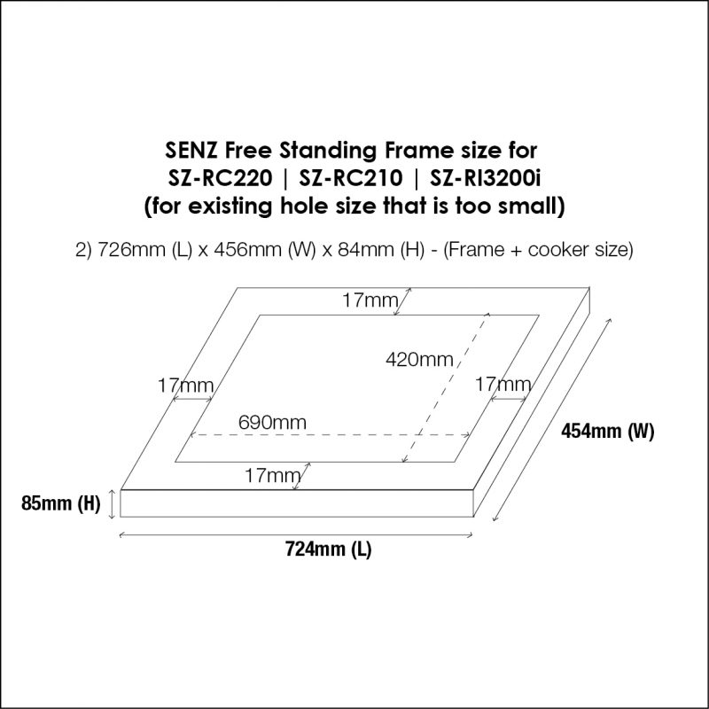 Free Standing Frame for Electric Stove – Senz