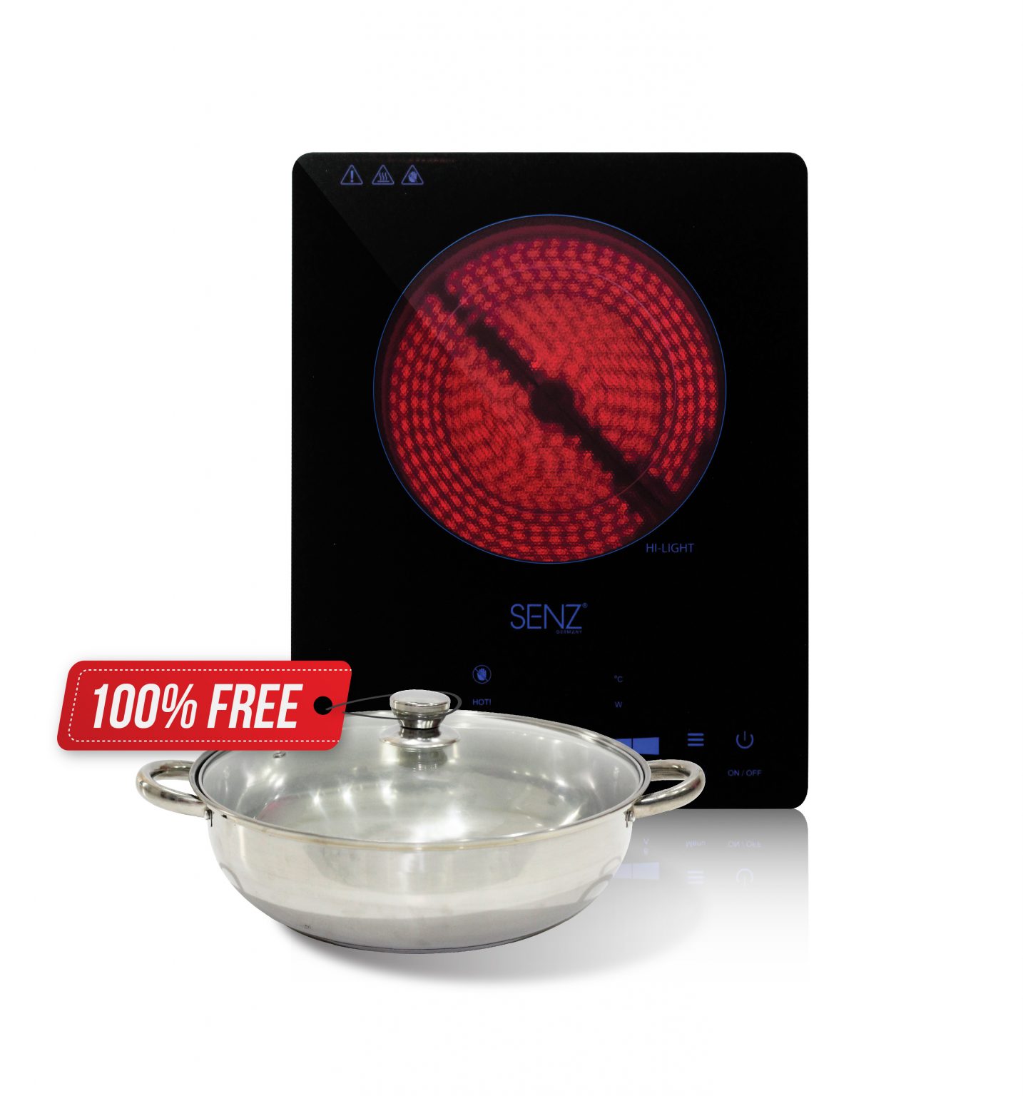 SZ-SRC9008 Portable Stainless Steel Single Ceramic Cooker – Senz