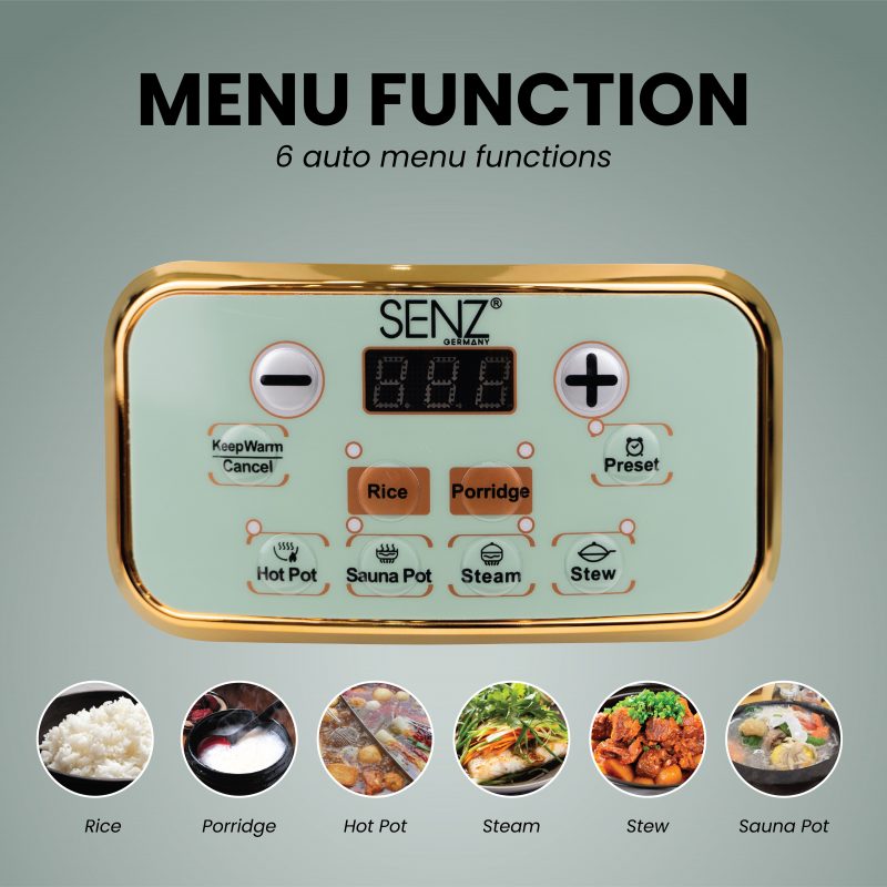 SZ-PC618 PINK 6 in 1 MultiCooker with Pressure Cooker Function – Senz