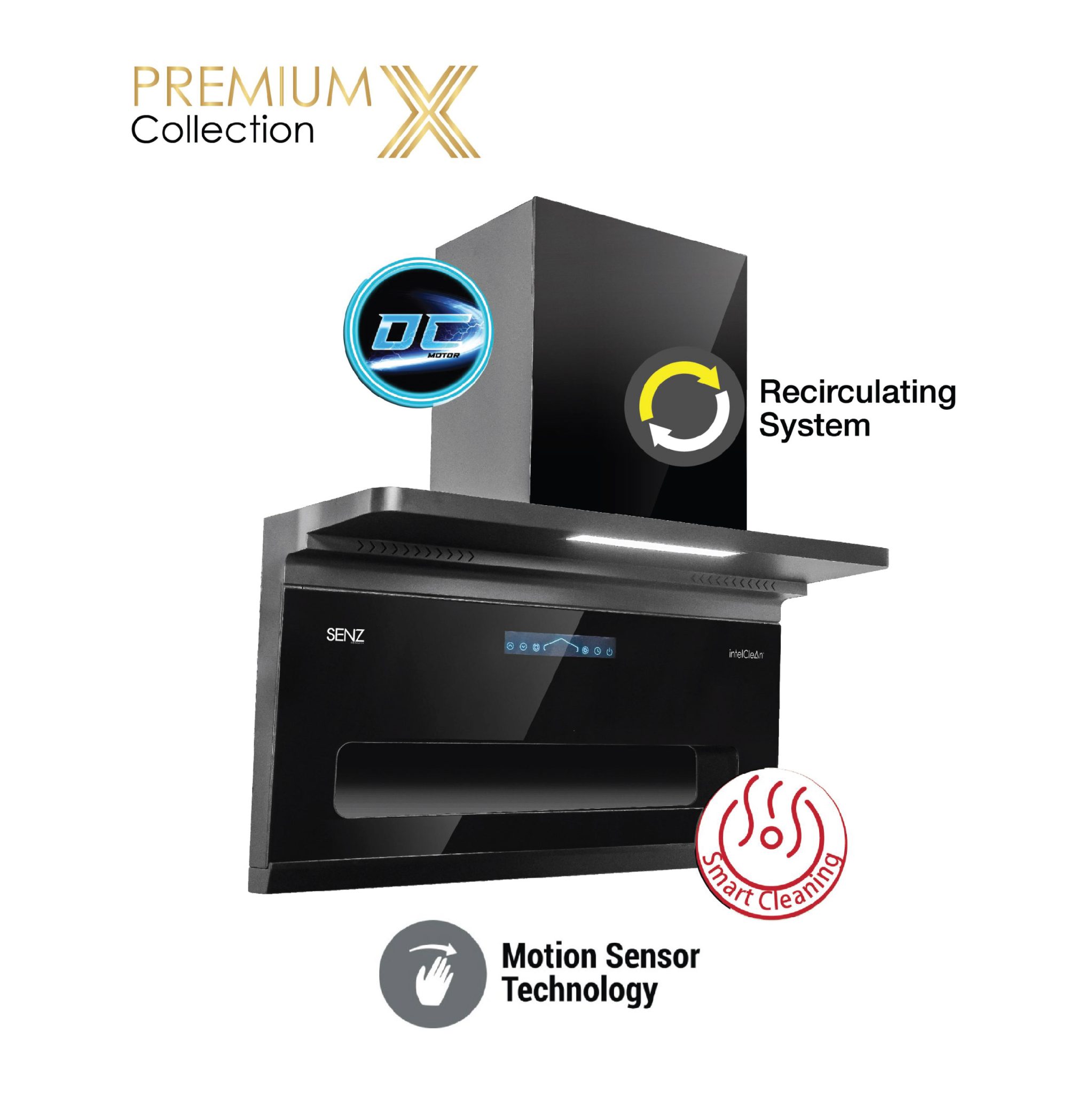 SENZ VELOZ L Shape Design Heat Pro intelClean Cooker Hood – Senz