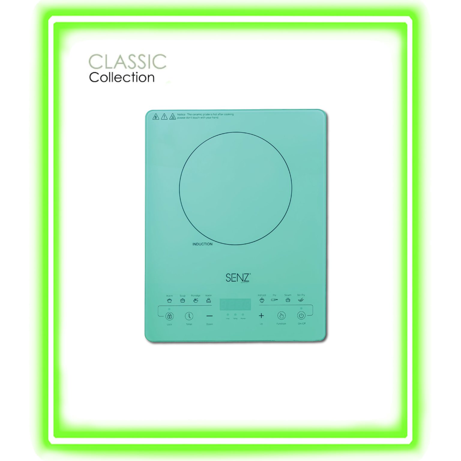 SENZ AURA Series Color Single Induction Cooker – Forest Green – SENZ