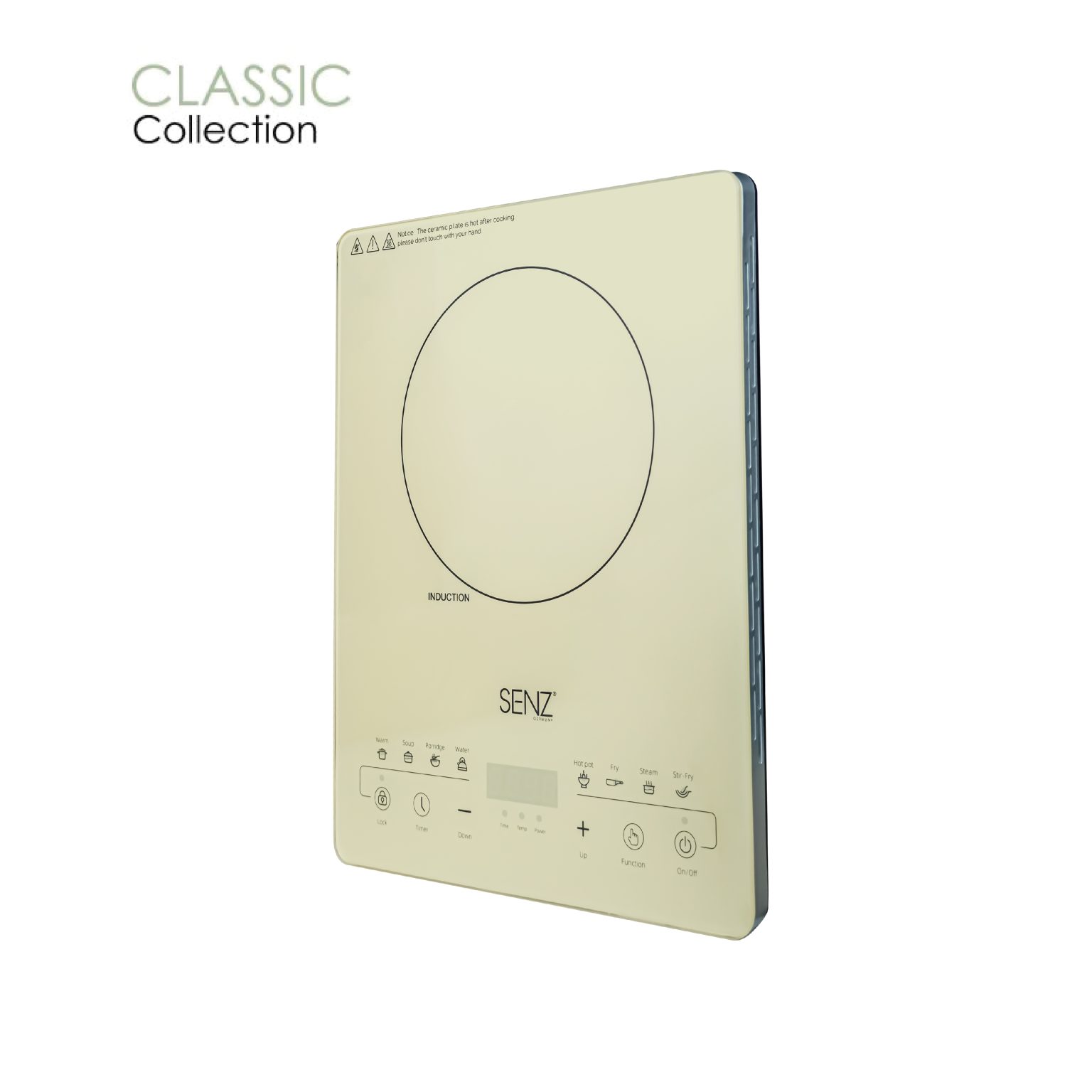 SENZ AURA Series Color Single Induction Cooker – Ivory Cream – SENZ