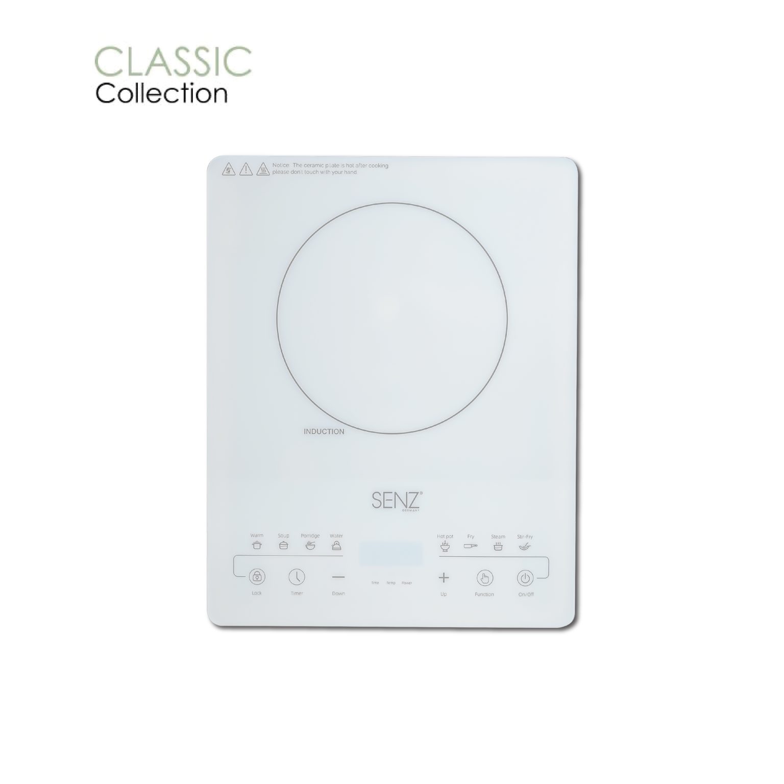 SENZ AURA Series Color Single Induction Cooker – Mystic White – SENZ