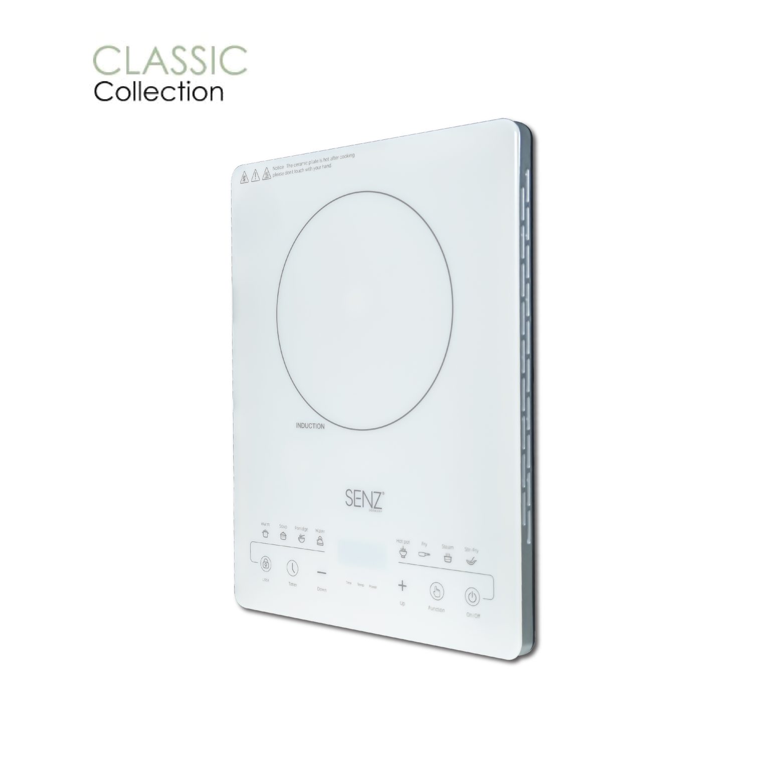 SENZ AURA Series Color Single Induction Cooker – Mystic White – SENZ