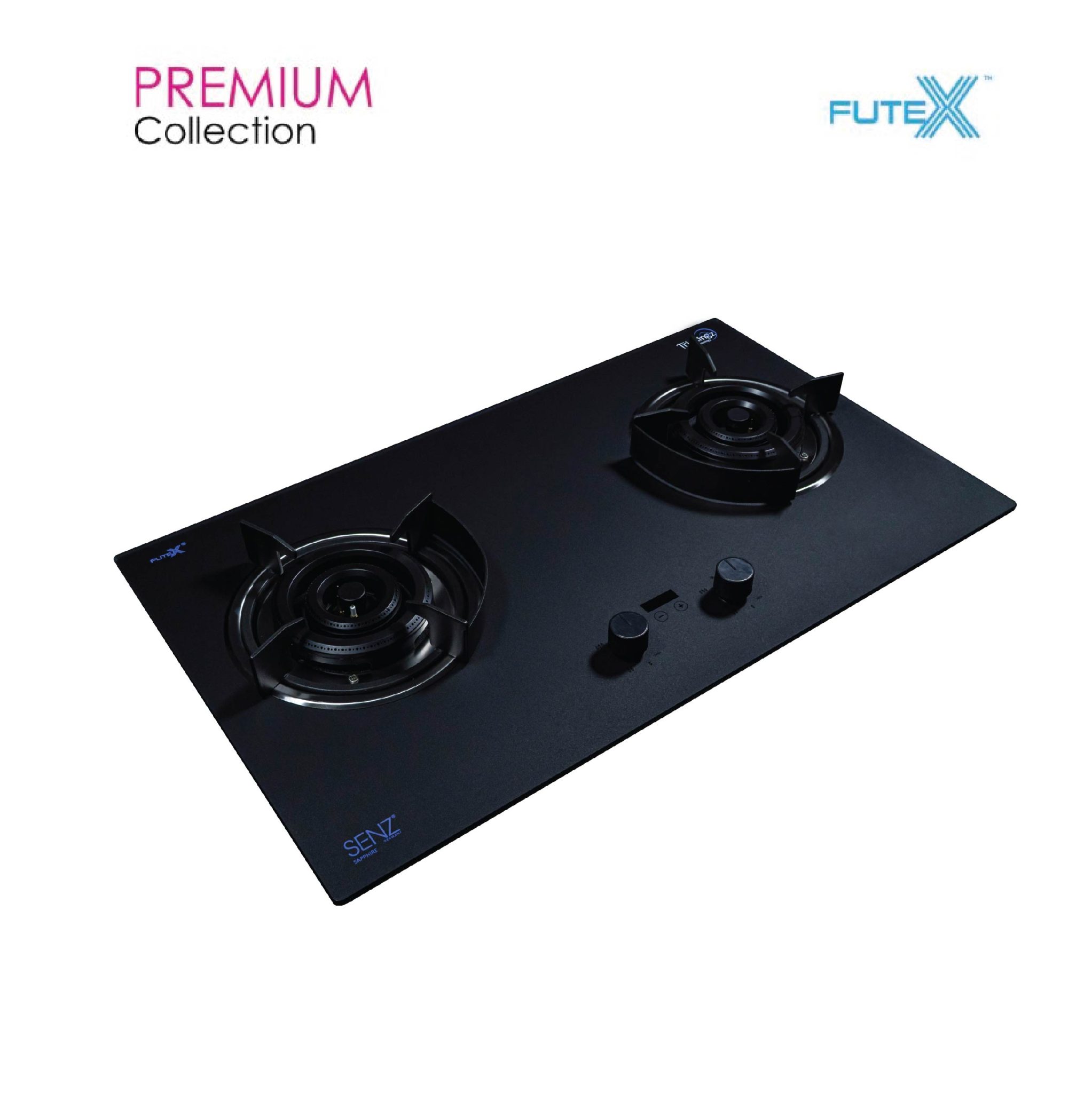 SENZ SAPPHIRE Tri-Ringz Twin Burner Gas Stove with Timer – SENZ
